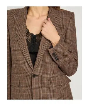 Saint Laurent Houndstooth Wool And Cashmere-blend Blazer