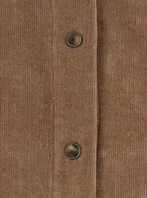 Brunello Cucinelli Button-down Corduroy Shirt - Cappuccino