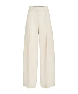 Brunello Cucinelli Wool Pleated Straight-leg Trousers