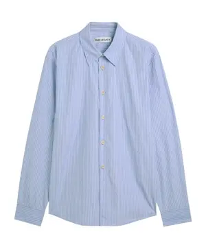Our Legacy Beyond Pinstriped Cotton-poplin Shirt - Blue