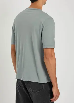 Saint Laurent Logo-embroidered Cotton T-shirt