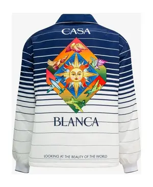 Casablanca Striped Jacket With Graphic Print