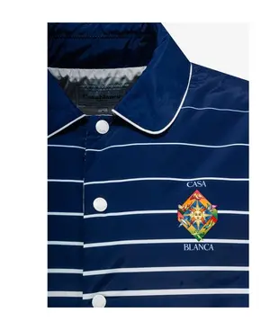 Casablanca Striped Jacket With Graphic Print