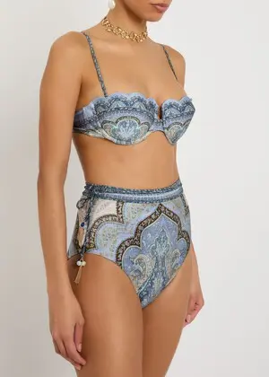 Zimmermann Wanderlust Patterned Bikini Top