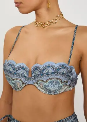 Zimmermann Wanderlust Patterned Bikini Top
