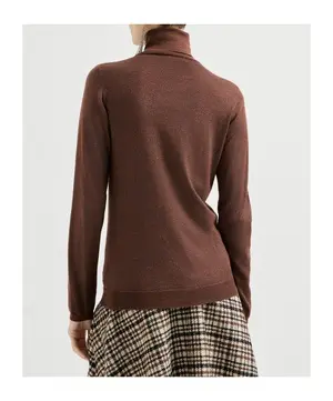Brunello Cucinelli Sparkling Cashmere And Silk Lightweight Turtleneck Sweater