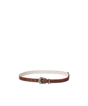 Brunello Cucinelli Carved Leather Belt - Light Brown