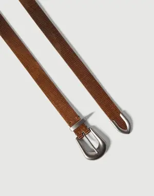 Brunello Cucinelli Carved Leather Belt
