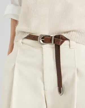 Brunello Cucinelli Carved Leather Belt
