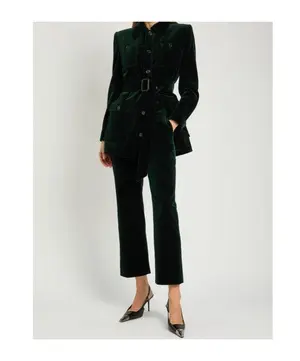 Saint Laurent Belted Velvet Jacket