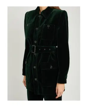 Saint Laurent Belted Velvet Jacket