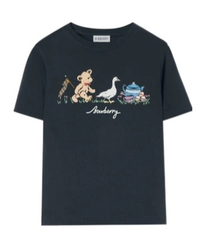Burberry Teddy Bear And Duck Picnic Print Cotton T-shirt