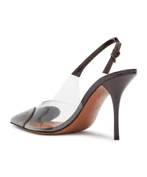 Alaïa Patent Leather Slingback Pumps With Heart Detail