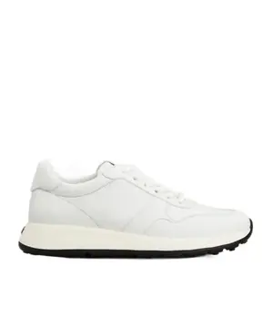 TOD'S Nappa Leather Red Dot Sneakers - White