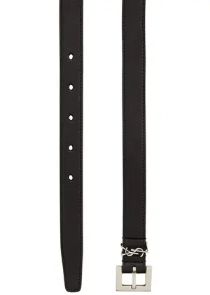 Saint Laurent Cassandra Grained Leather Belt