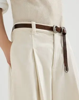 Brunello Cucinelli Pleated Trousers With Monili Detail