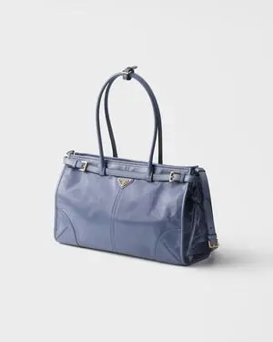 Prada Bonnie Large Leather Handbag - Aviation Blue