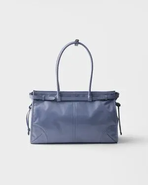 Prada Bonnie Large Leather Handbag - Aviation Blue