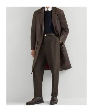 Brunello Cucinelli Virgin-wool Diagonal Trousers With Double Pleats