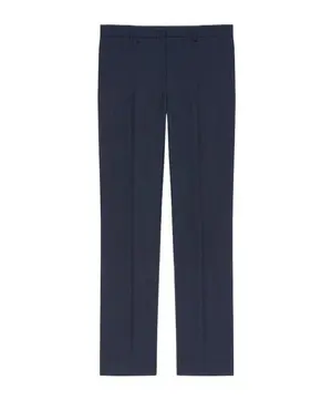 Givenchy Straight Leg Tailored Trousers In Wool - Dark Blue