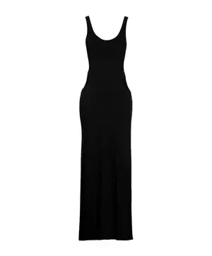 Chloé Knitted Maxi Dress With Cutouts - Black