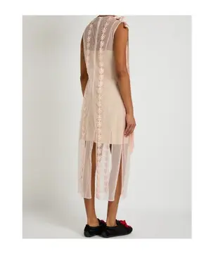 Simone Rocha Appliquéd Sheer Tulle Midi Dress