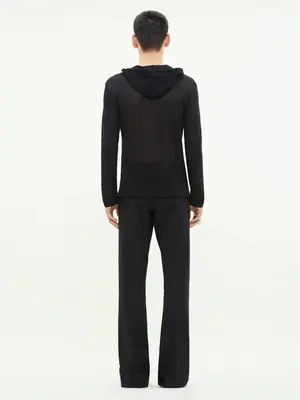 COURREGES Graphic-print Mesh Hoodie