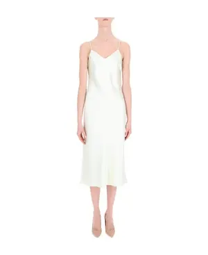 Polo Ralph Lauren Sleeveless V-neck Midi Dress - White