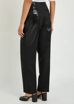 MAISON MARGIELA Coated Straight-leg Wool Trousers