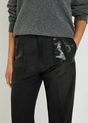 MAISON MARGIELA Coated Straight-leg Wool Trousers