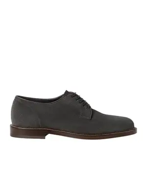 Brunello Cucinelli Reversed Calfskin Derby Shoes