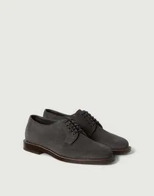 Brunello Cucinelli Reversed Calfskin Derby Shoes