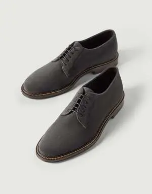Brunello Cucinelli Reversed Calfskin Derby Shoes