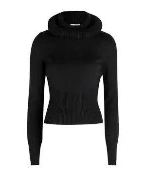 Alaïa Hooded Wool-knit Jumper - Black