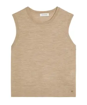 ANINE BING Moni Wool And Cashmere-blend Tank