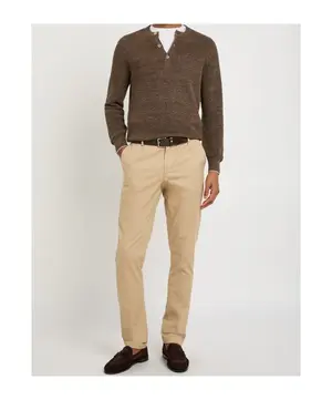 Brunello Cucinelli Ribbed Knit Linen-cotton Blend Knit Sweater