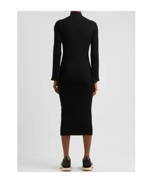 Moncler Logo Ribbed-knit Midi Dress