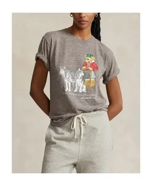 Polo Ralph Lauren Polo Bear-print Mélange T-shirt