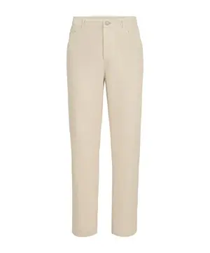 Brunello Cucinelli Garment-dyed Five-pocket Trousers In Cotton Narrow-wale Corduroy - Sand-colored