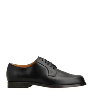 TOD'S Embossed Lace-up Derby Shoes - Black