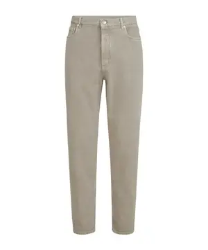 BRUNELLO CUCINELLI Garment-dyed Denim Iconic Fit Five-pocket Trousers