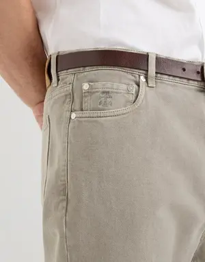 Brunello Cucinelli Garment-dyed Denim Iconic Fit Trousers