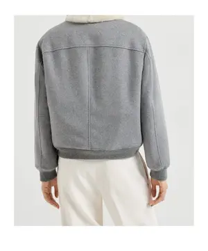 Brunello Cucinelli Cashmere And Alpaca Bomber Jacket