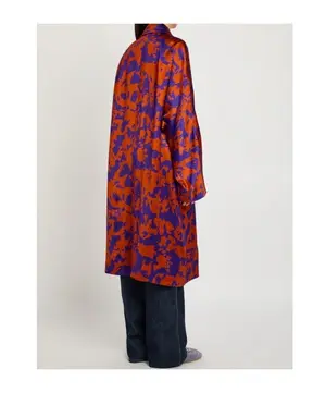 Dries Van Noten Roolsy Printed Satin Coat