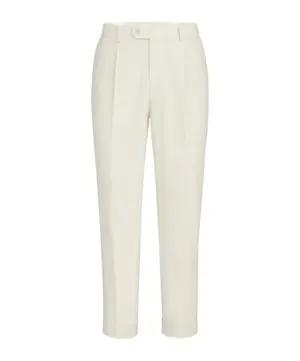 Brunello Cucinelli Sea Island Cotton Narrow Wale Corduroy Trousers With Pleat