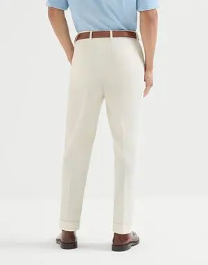 Brunello Cucinelli Sea Island Cotton Narrow Wale Corduroy Trousers With Pleat