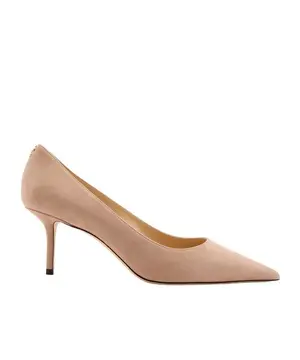 JIMMY CHOO Jimmy Choo Suede Pointed Toe Pumps Nude