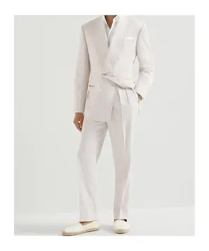 Brunello Cucinelli Long-sleeved Suit - Panama Color