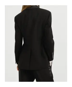 Brunello Cucinelli Viscose And Virgin Wool Tuxedo Jacket With Monili Embellishments