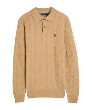 Polo Ralph Lauren Wool And Cashmere Blend Cable Knit Sweater - Nude